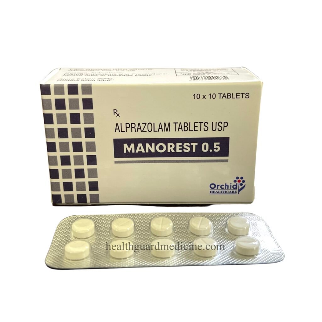 Manorest 0.5mg X 30 TABLETS ( ALPRAZOLAM ) - Health Guard Medicine
